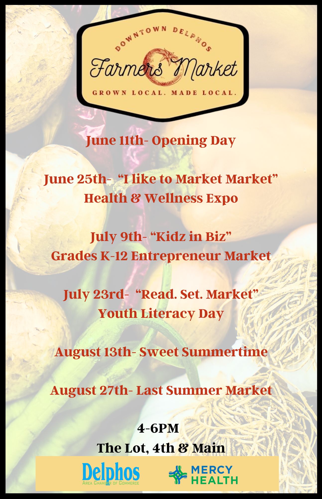 Downtown Delphos Farmers Market - Delphos Area Chamber of Commerce